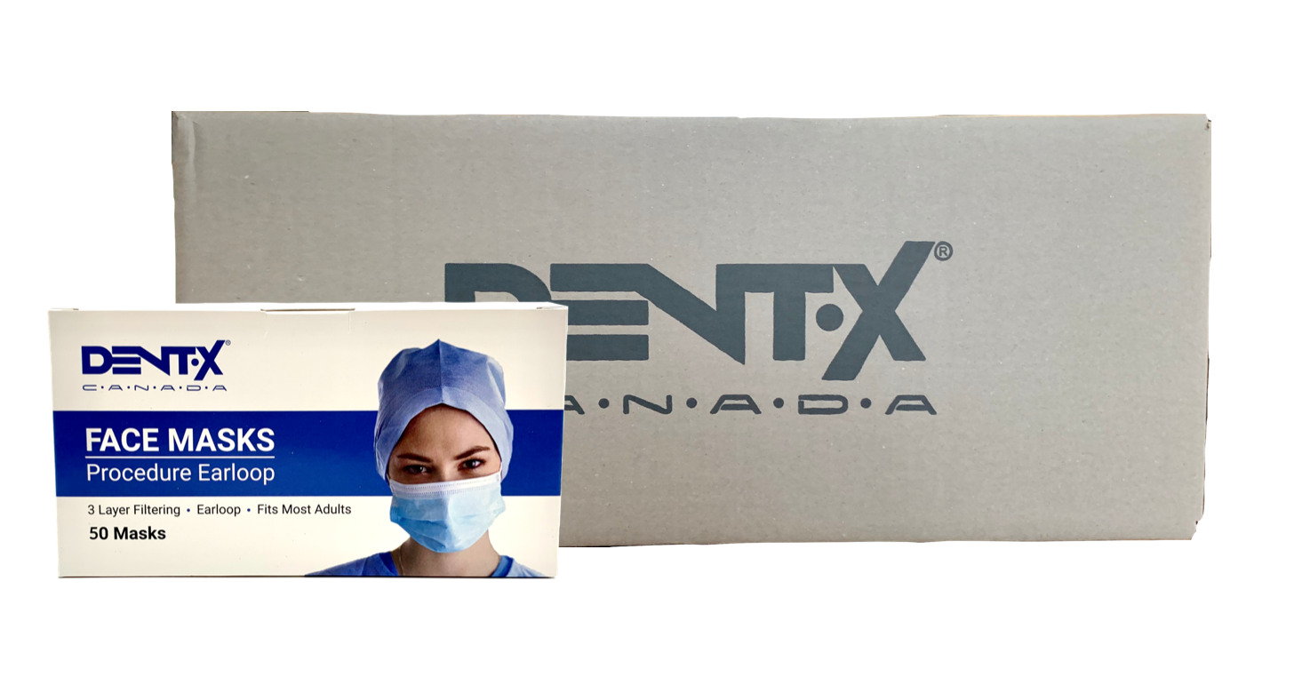 Case of Dent-X 3-Ply Surgical Mask ASTM Level 2 - 20 Boxes/1000 Masks ...